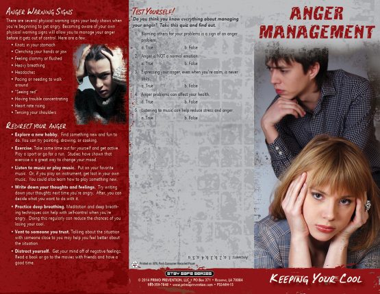 Anger Management: Keeping Your Cool Pamphlet - Primo Prevention