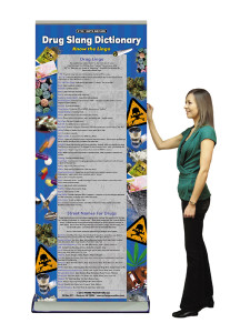 Drug Slang Dictionary Retractable Banner w/Stand - Primo Prevention