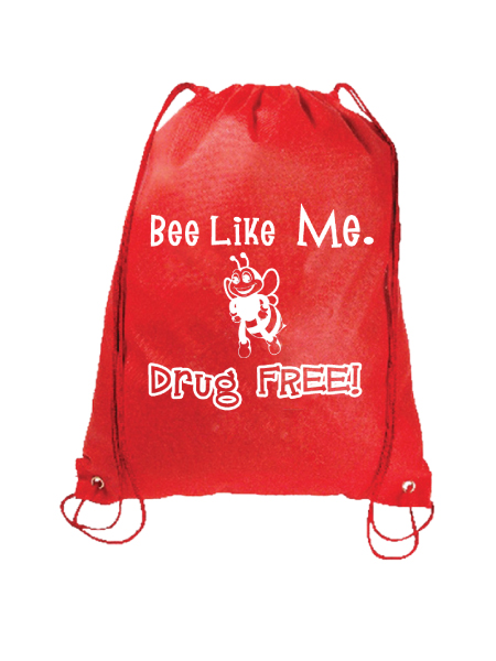 Bee Like Me Drug Free - Drawstring Backpack - Primo Prevention
