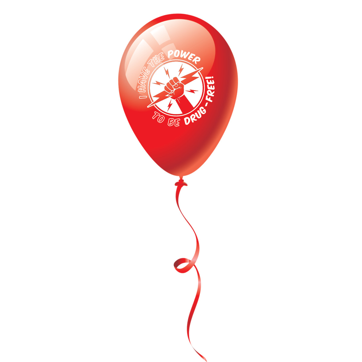 I Have the Power to Be Drug Free 9 inch Latex Balloon - Primo Prevention