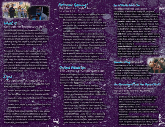 Video Games, Online Gambling & Social Media Addiction Pamphlet - Primo ...