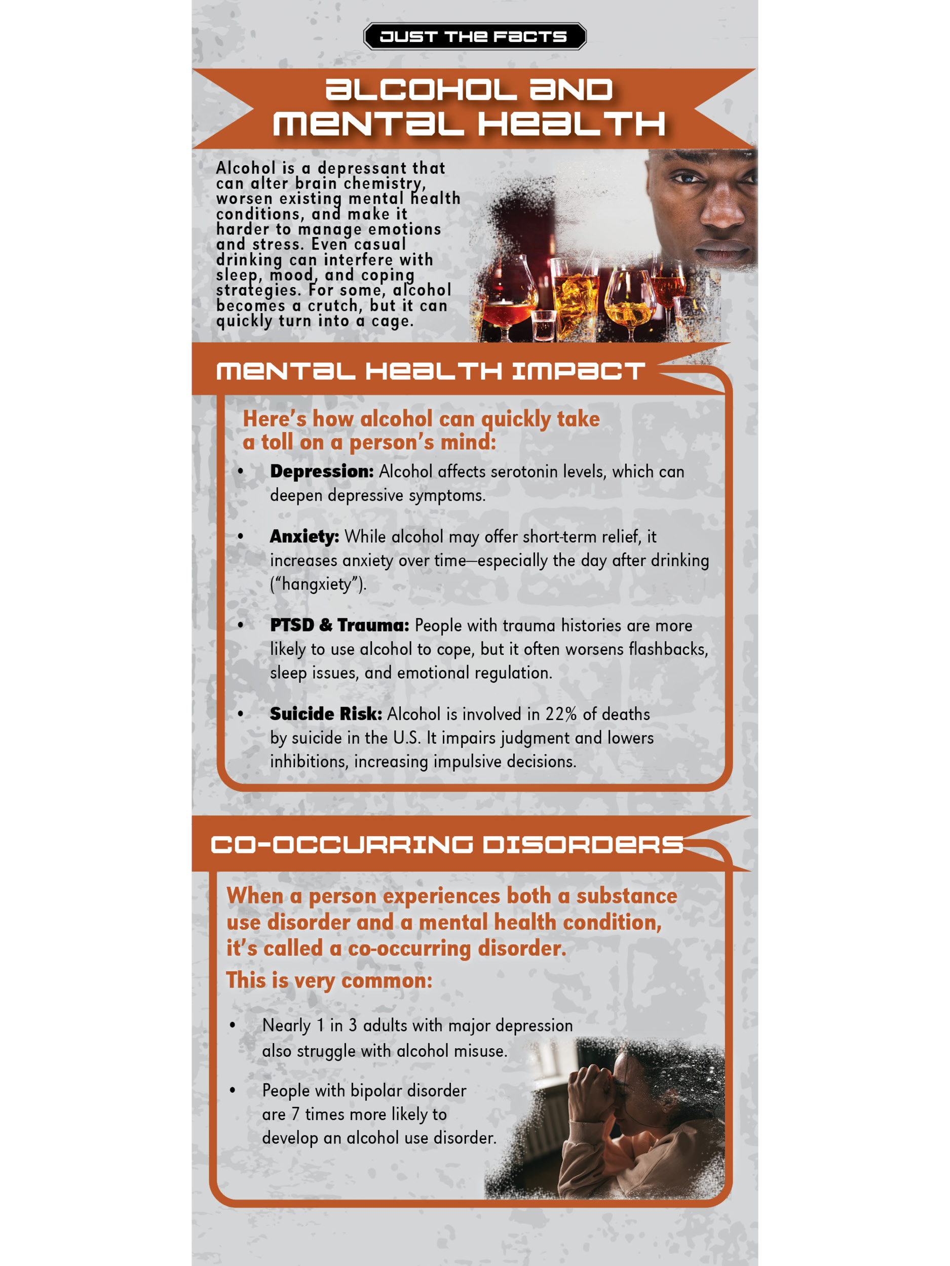 Just the Facts Rack Card: Alcohol & Mental Health - Primo Prevention