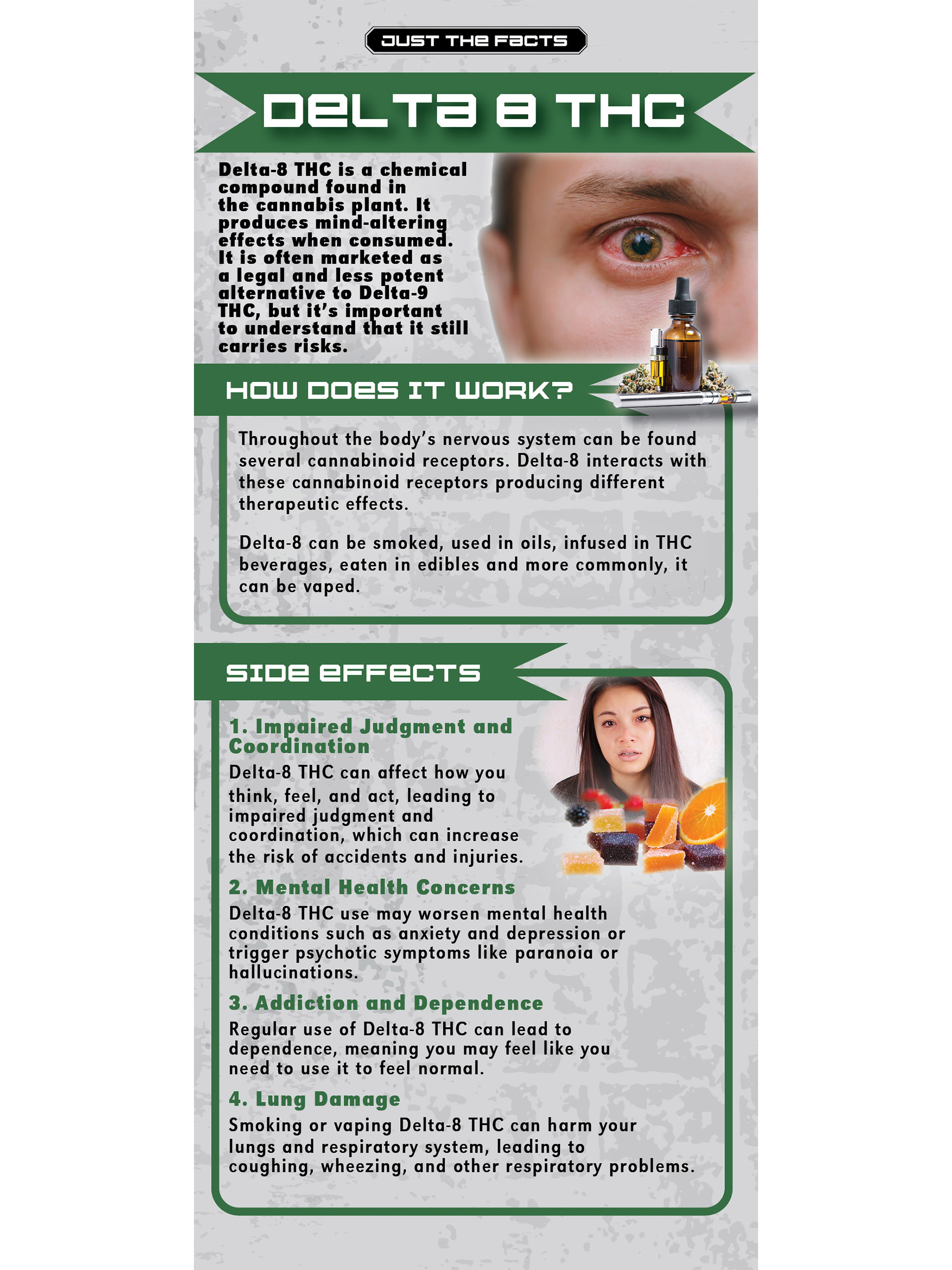 Just the Facts Rack Card: Delta 8 THC - Primo Prevention