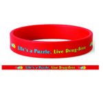Life's a Puzzle Live Drug-Free Silicone Wristband - Primo Prevention