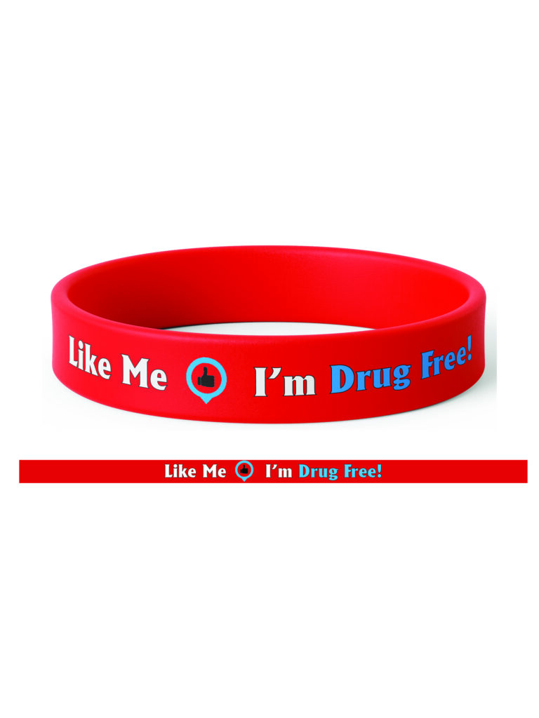 Like Me Drug Free Silicone Wristband - Primo Prevention
