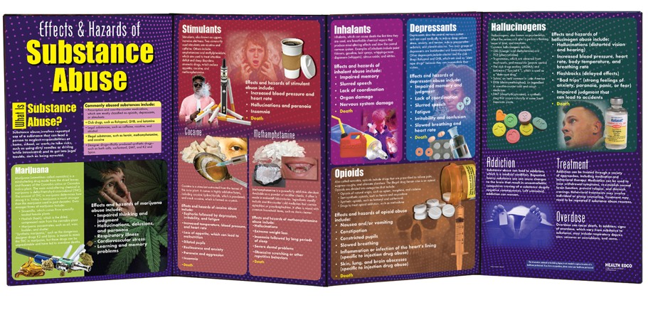 Effects & Hazards of Substance Abuse Folding Display (4 Panel) - Primo ...